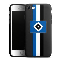 DeinDesign iPhone SE (2022) Handy Premium Silikon H&uuml;lle Handyh&uuml;lle schwarz Case Hamburger Sv Transparent Hsv Silikon Premium Case