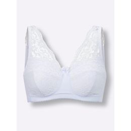 w&auml;schepur w&auml;schepur Damen BH ohne B&uuml;gel mit Spitze &uuml;berzogen, wei&szlig;, Gr&ouml;&szlig;e 95A