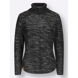 WITT Damen Pullover mit Rollkragen, schwarz-meliert, Gr&ouml;&szlig;e 54