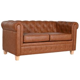 Esprit Home Zweisitzer-Sofa Home ESPRIT Braun natürlich Vintage 151 X 79 X 70 cm