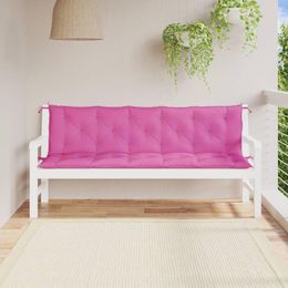 vidaXL Gartenbank-Auflagen 2 Stk. Blau&Weiß Gestreift 120X50X7Cm Stoff | Farbe: Rosa | Größe: 180 cm
