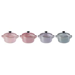 Le Creuset Mini-Cocotte 4er-Set 10cm Metallics Rosé