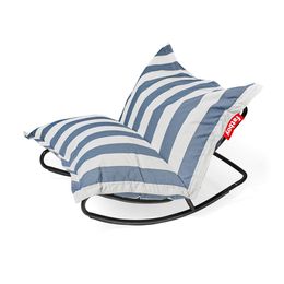 fatboy - Aktionsset: Rock 'n' Roll Lounge Chair, schwarz + Original Outdoor Sitzsack, stripe ocean blue