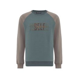Jacey Quinn Sweatshirt Herren Gr&ouml;&szlig;e L grau / petrol