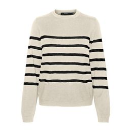 V&eacute;ro Moda Vero Moda Pullover 'VMSaba' Damen Gr&ouml;&szlig;e XS hellbeige / schwarz