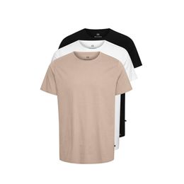 Matinique T-Shirt 'Jermane ' Herren Gr&ouml;&szlig;e XXL taupe / schwarz / wei&szlig;