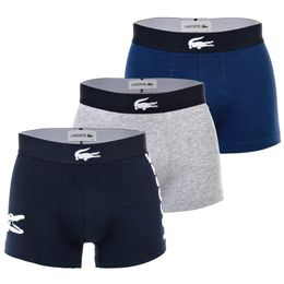Lacoste Boxershorts Herren Gr&ouml;&szlig;e L navy / nachtblau / graumeliert / wei&szlig;