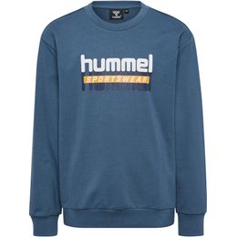 Hummel Sweatshirt 'TUKAS' Jungen Gr&ouml;&szlig;e 152 nachtblau / royalblau / safran / wei&szlig;
