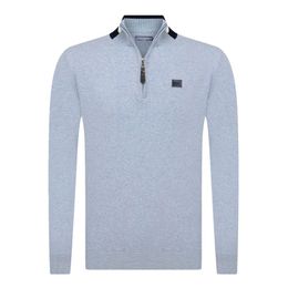 Jacey Quinn Moderner Passmeld halb Zip Pullover Herren Gr&ouml;&szlig;e XXL blau