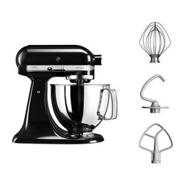 KitchenAid Küchenmaschine »Artisan 5KSM125« inkl. Fleischwolf und Spritzgebäckvorsatz - Schwarz - Edelstahl