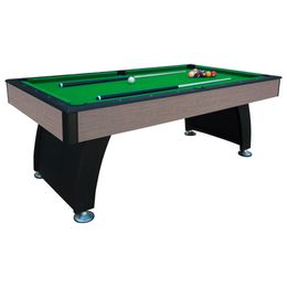 Xxxl Billardtisch , Braun, Grün, Schwarz , Metall, Kunststoff, Textil, Holzwerkstoff , 118.2x78.7x213.4 cm , Freizeit, Sport & Fitness, Spieltische