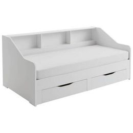 Boxxx Ausziehbett , Weiß , Holzwerkstoff , vollmassiv , 3 Fächer , 90-180x200 cm , Kinder- & Jugendzimmer, Kindermöbel, Kinderbetten, Funktionsbetten