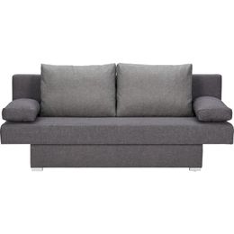 CARRYHOME Schlafsofa , Grau, Dunkelgrau , Textil , 2-Sitzer , Füllung: Schaumstoff , 190x74-86x80 cm , Schlafen auf Sitzhöhe , Kinder- & Jugendzimmer,