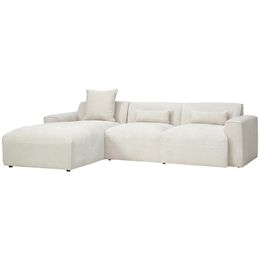 Livetastic Ecksofa , Beige , Textil , Füllung: Schaumstoff , Ottomane links, L-Form , 303x196 cm , Made in EU , Rücken echt , Wohnzimmer, Sofas &