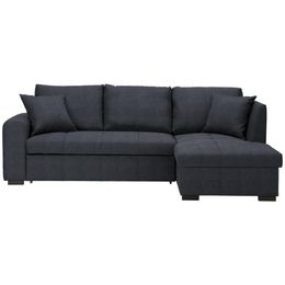 Xora Ecksofa , Dunkelgrau , Textil , 3-Sitzer , Füllung: Schaumstoff , Ottomane rechts, L-Form , 238x158 cm , Made in EU , Liegefunktion,