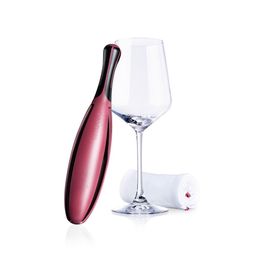 Xxxl Glas-Polierset Brilamo , Weinrot , Kunststoff, Textil , 2-teilig , 6x6x26 cm , Reach , Essen & Trinken, Gläser