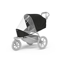 Thule Regenverdeck Urban Glide 3 und 4 , Schwarz, Transparent , Kunststoff , 10x25.1x26.1 cm , reißfest, Belüftungsloch , Baby on Tour, Kinderwagen,