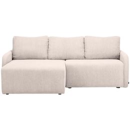 CARRYHOME Ecksofa , Natur , Textil , 3-Sitzer , Füllung: Schaumstoff, Silikon , seitenverkehrt montierbar, L-Form , 217x146 cm , FSC , Stoffauswahl,