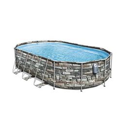 Bestway Poolset , Metall, Kunststoff , Uni , 366x122x610 cm , Freizeit, Pools und Wasserspaß, Aufstellpools, Aufstellpools