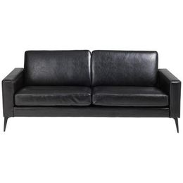 Livetastic Sofa , Schwarz , Textil , Uni , 3-Sitzer , Füllung: Schaumstoff , 193x79x79 cm , Rücken echt , Wohnzimmer, Sofas & Couches, Sofas