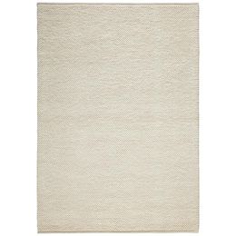 Linea Natura Handwebteppich Loop , Creme , Textil , Struktur , rechteckig , 130x190 cm , AZO-frei, Handmade in India , pflegeleicht, leicht