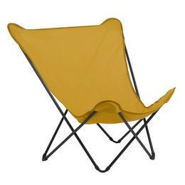 Lafuma Mobilier Garten-Relaxsessel , Currygelb , Metall , 87x83x91 cm , wetterbeständig, UV-beständig, faltbar, Bezug abnehmbar , Gartenmöbel,