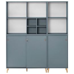 Mid.you Aktenschrank , Petrol , Holzwerkstoff , 6 Fächer , 101.05x174.2x41 cm , abschließbar, Beimöbel erhältlich , Arbeitszimmer, Aktenschränke