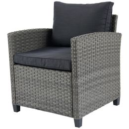 Ambia Garden Gartensessel , Grau , Metall, Kunststoff, Textil , eckig , 65x67x73 cm , Gartenmöbel, Gartenstühle, Gartenstühle