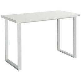 Hom´in Hom`in Schreibtisch , Weiß Hochglanz , Metall, Holzwerkstoff , rechteckig , eckig, U-Form , 60x76x120 cm , Bsci , Arbeitszimmer, Schreibtische,