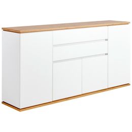 Xora Sideboard , Weiß, Eiche Artisan , Holzwerkstoff , 5 Fächer , 2 Schubladen , 184x93x42 cm , Typenauswahl, Beimöbel erhältlich, stehend ,