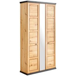 Hom´in Hom`in Garderobenschrank , Schwarz, Eiche Artisan , Holzwerkstoff , 7 Fächer , 103x196.5x38.5 cm , Beimöbel erhältlich , Garderobe,