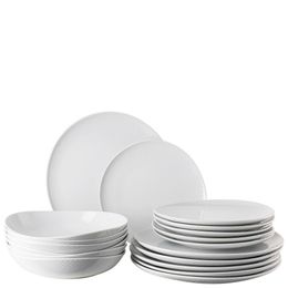 Rosenthal Kombiservice Junto weiß , Weiß , Keramik , 18-teilig , Uni , 31.7x28.1x32 cm , DIN EN ISO 14001, DIN EN ISO 9001 , Essen & Trinken,