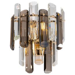 Maytoni Wandleuchte , Gold , Metall, Glas , 22.3x27x12.5 cm , CE , Lampen & Leuchten, Innenbeleuchtung, Spots & Strahler, Wandstrahler