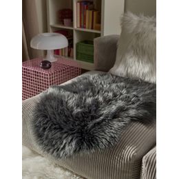 benuta Pop Waschbarer Hochflor Shaggyteppich Nanuk Anthrazit 60x90 cm - Bettvorleger für Schlafzimmer