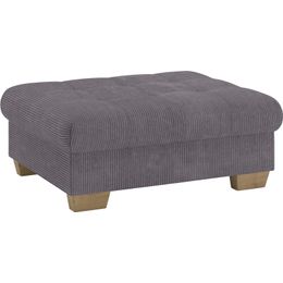 Hocker MR. COUCH "Nikita II", grau (stripes 8629 stone), B:108cm H:44cm T:88cm, Stripes (92% Polyester / 8% Nylon), Hocker, Polsterhocker Fußhocker, wahlweise mit Kaltschaum (140kg Belastung/Sitz)