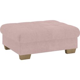 Hocker MR. COUCH "Nikita II", rosa (stripes 8626 flamingo), B:108cm H:44cm T:88cm, Stripes (92% Polyester / 8% Nylon), Hocker, Polsterhocker Fußhocker, wahlweise mit Kaltschaum (140kg Belastung/Sitz)