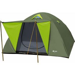 Kuppelzelt EXPLORER "Iglu Zelt 3-4 Personen Campingzelt wasserdicht winddicht Ventilation", grün, Zelte, B/H/L: 240cm x 130cm x 210cm, B:240cm H:130cm L:210cm