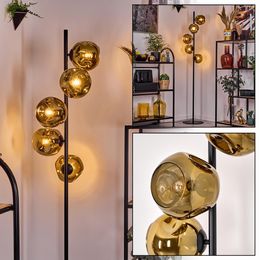 hofstein Ripoll Stehleuchte Glas 15 cm Gold, 5-flammig