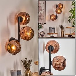 hofstein Ripoll Wandleuchte Glas 15 cm Kupferfarben, 3-flammig