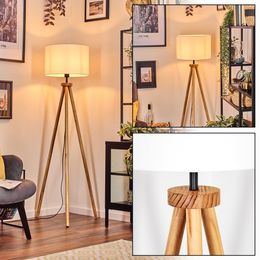 hofstein Soungou Stehleuchte 38 cm Naturfarben, Schwarz, 1-flammig