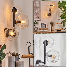 hofstein Koyoto Wandleuchte Glas 15 cm Klar, 3-flammig
