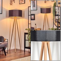 hofstein Saladillo Stehleuchte 50 cm Holz hell, Weiß, 1-flammig