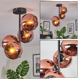 hofstein Koyoto Deckenleuchte Glas 15 cm Kupferfarben, 4-flammig