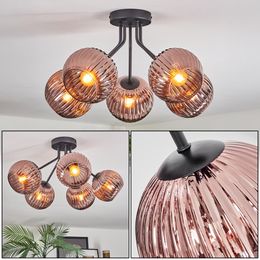 hofstein Koyoto Deckenleuchte Glas 15 cm Kupferfarben, 5-flammig