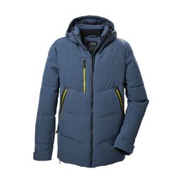 Steppjacke Killtec "KOW 1 MN QLTD JCKT", Herren, Gr. M, blau (marine), Obermaterial: 92% Polyester, 8% Elasthan;Futter: 100% Polyester;Futter 2: 94% Polyester, 6% Elasthan;F&uuml;llung: 100% Polyester, Jacken Steppjacke, Wasser- und windabweisende Funktionsjacke, Kapuze, recyceltes Material