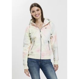 Funktionsjacke Ragwear "NUGGIE OMBRE O", Damen, Gr. L (40), bunt (8009 multi combo nuggie ombre o), Web, Obermaterial: 100% Polyester. Futter: 100% Polyester, Batikmuster, mehrfarbig, kontrastfarbene Details, casual, figurbetont, Langarm Rippbündchen, Jacken, Übergangsjacke aus wasserabweisendem Material