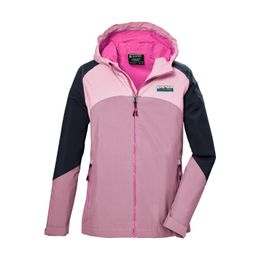 Funktionsjacke Killtec "KOS 150 GRLS JCKT", Kinder, Gr. 128, rosa (altrosa), Oberstoff: 100% Polyester, Futter: 100% Polyester, sportlich, Jacken, Wind- und wasserdichte Kinderjacke mit verstellbarer Kapuze, PFAS-frei