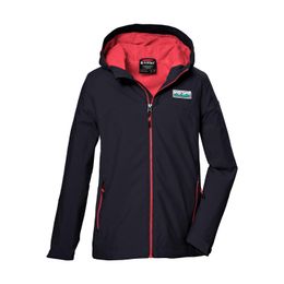 Funktionsjacke Killtec "KOS 146 GRLS JCKT", Kinder, Gr. 128, blau (navy), Oberstoff: 100% Polyester, Futter: 100% Polyester, sportlich, Jacken, Wasserdichte Mädchen Funktionsjacke, PFAS-frei imprägniert