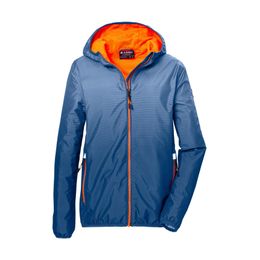 Funktionsjacke Killtec "KOS 139 BYS JCKT", Kinder, Gr. 128, blau (denim), Oberstoff: 100% Polyester, Futter: 100% Polyester, sportlich, Jacken, Wasserdicht, reflektierend, modisch, PFAS-frei imprägniert