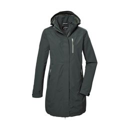 Parka Killtec "KOS 30 WMN PRK", Damen, Gr. 36, grün (dunkelgrün), Oberstoff: 100% Polyester, Futter: 100% Polyester (recycelt), sportlich, Jacken, Wasserdicht, atmungsaktiv, abnehmbare Kapuze, nachhaltige Materialien